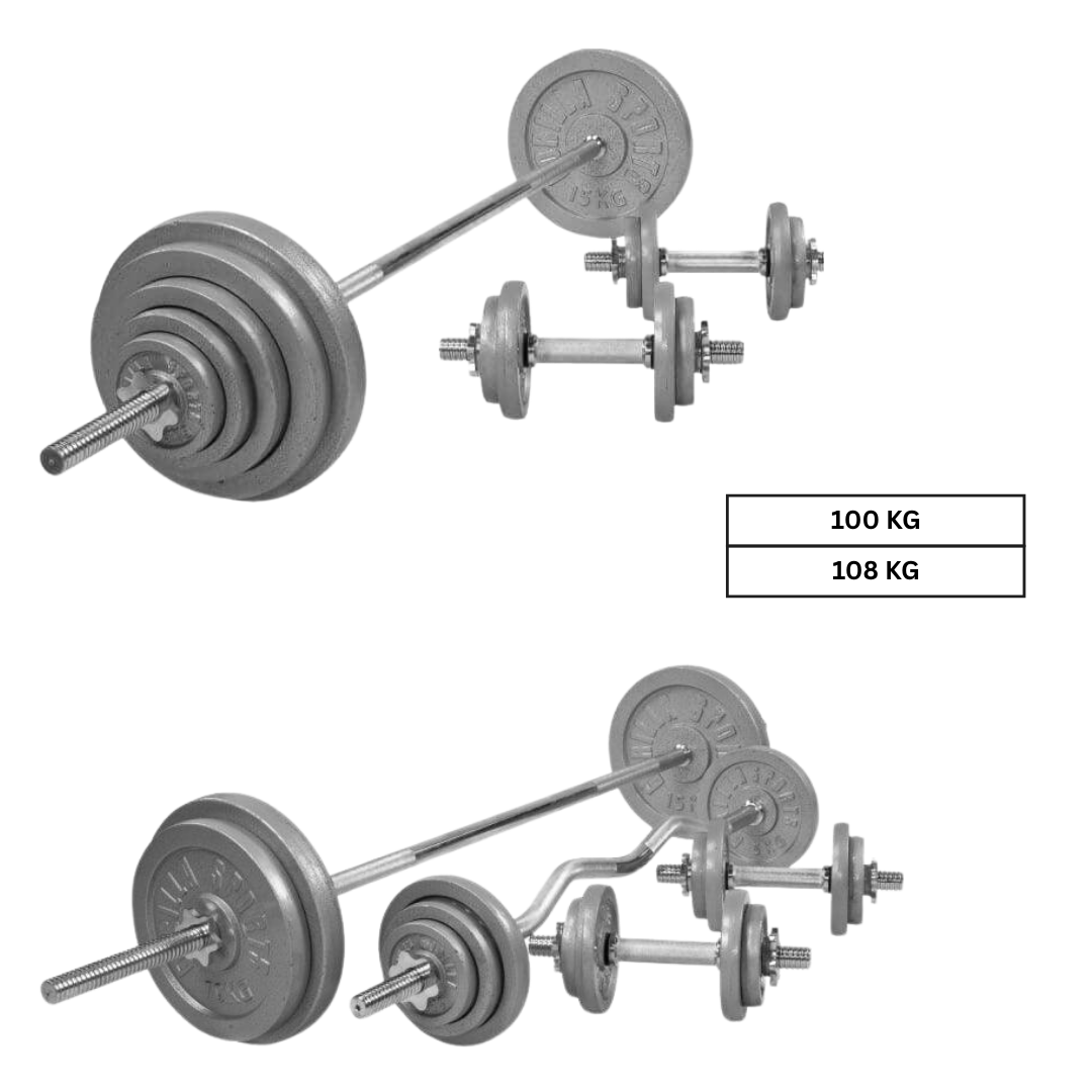 Set haltere din fontă 108 kg – Gorilla Sports