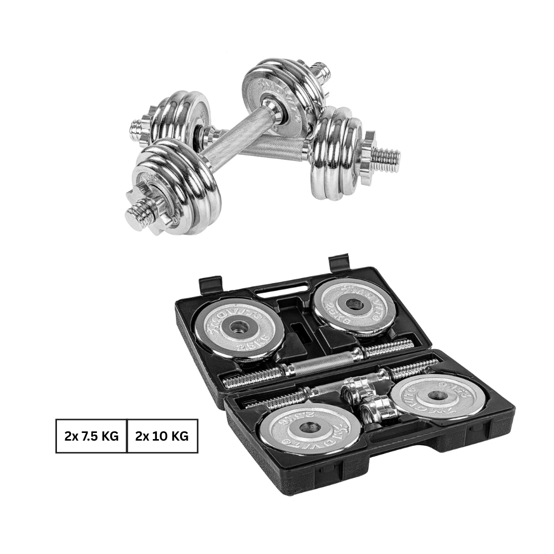 Trusa de gantere, 2x 7,5 kg / 2x 10 kg, fonta MOVIT